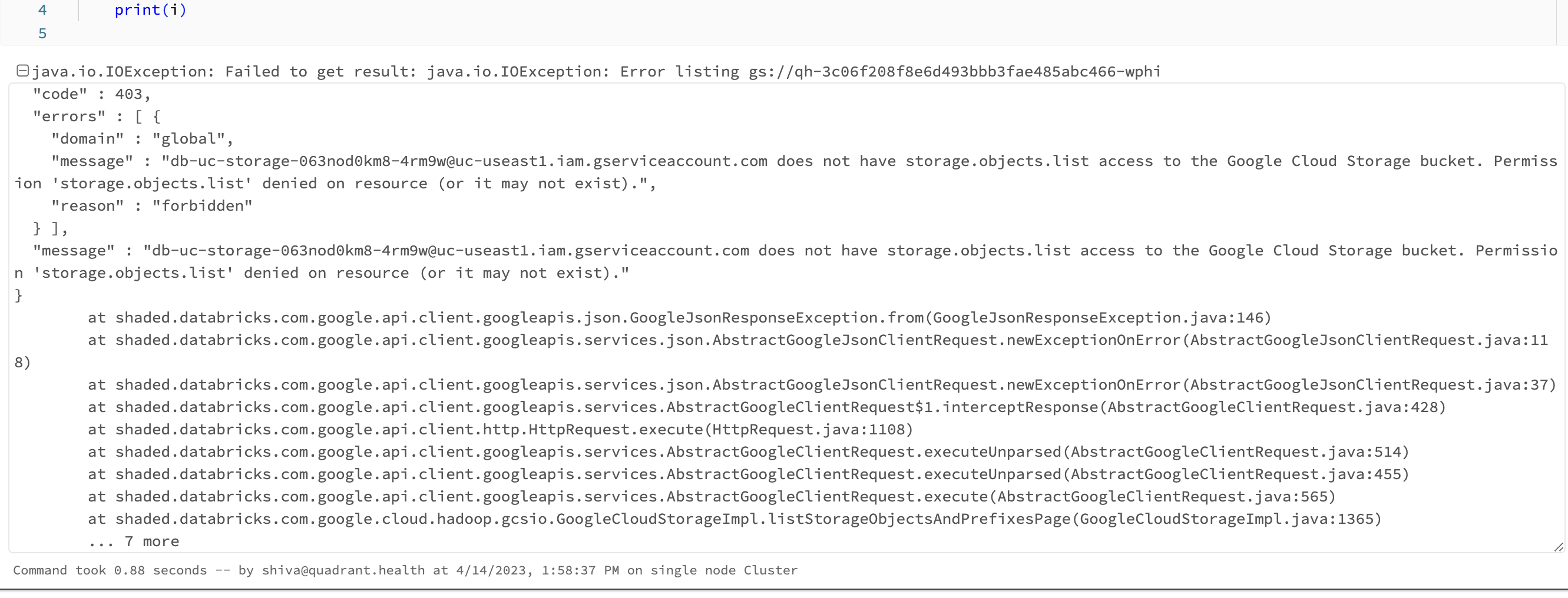Unable To Access External Location On Gcp From Dat Databricks Community 5817